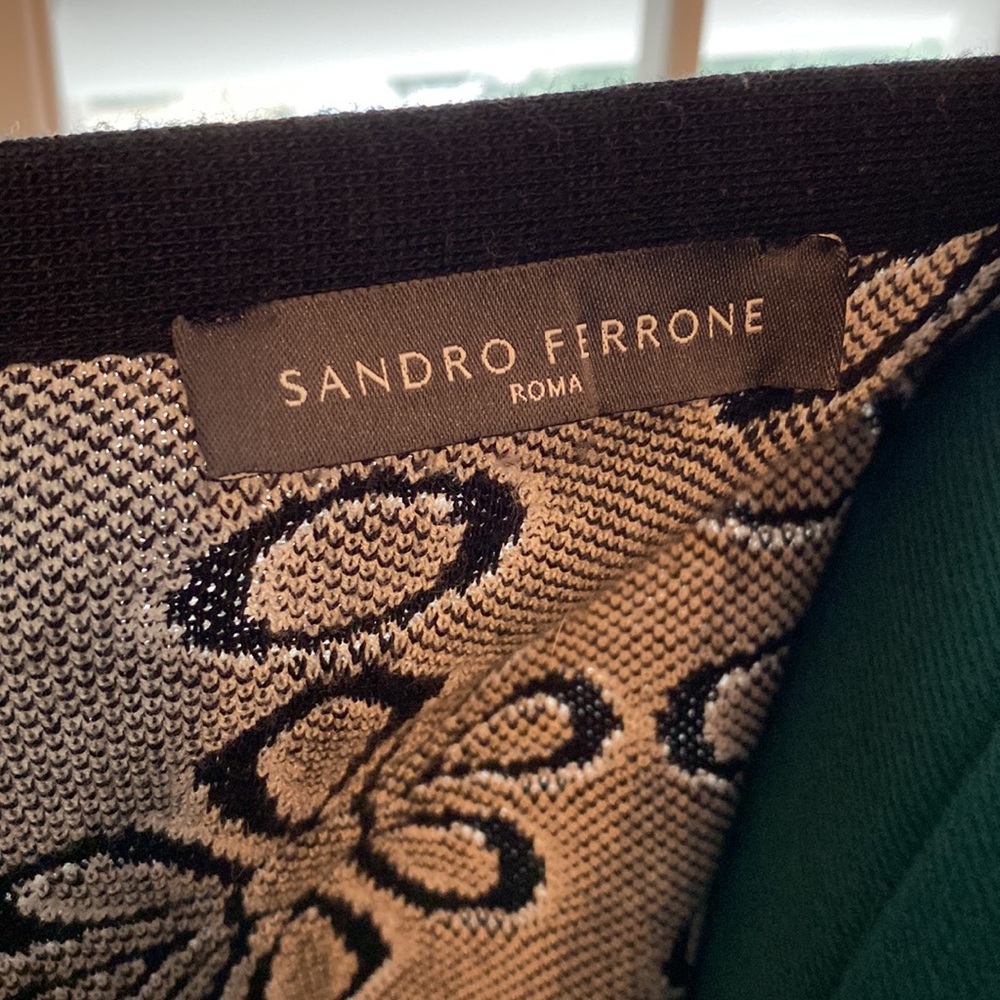 Sandro Ferrone Black & White Cardigan, Size Large, Ma… - Gem